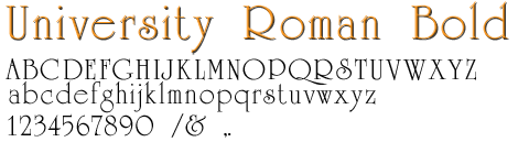 University Roman Font University Roman Documents And Designs